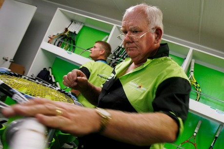 Mike Newbound 55year Old Raquet Stringer Editorial Stock Photo - Stock ...