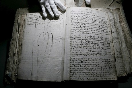 Robert Hookes Rare Manuscript Minutes Royal Editorial Stock Photo ...