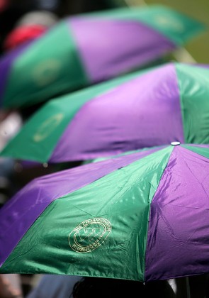 Wimbledon Umbrellas Come Out Shield Against Editorial Stock Photo ...