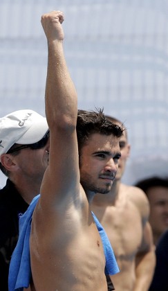 Canadian Diver Alexandre Despatie Pumps His Editorial Stock Photo ...