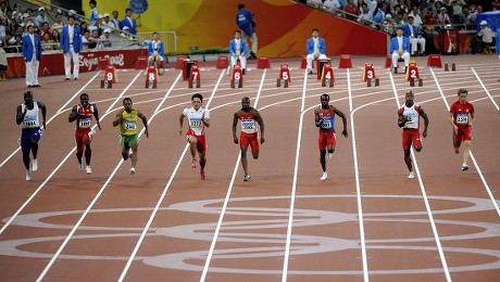 Runners Compete Mens 100m Round 2 Editorial Stock Photo - Stock Image ...