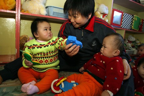 Chinese Orphans That Awaiting Adoption Play Editorial Stock Photo ...