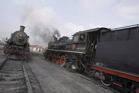 Two Steam Train Dongchang Trainyard Jixi Editorial Stock Photo - Stock ...