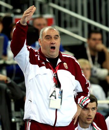 Hungarian Coach Janos Hajdu Gestures His Editorial Stock Photo - Stock ...