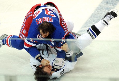 New York Rangers Aaron Voros Fight Editorial Stock Photo - Stock Image ...