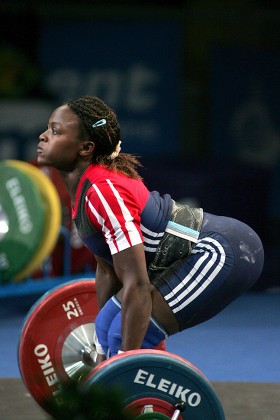 Turkish Weightlifter Aylin Dasdelen Action During Editorial Stock Photo ...