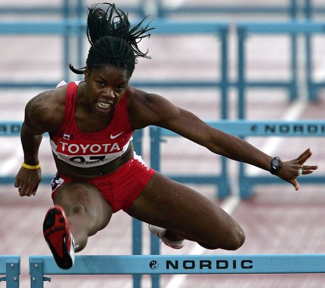 Canadas Perdita Felicien Clears Hurdle During Editorial Stock Photo ...