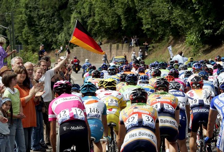 Spectators Wave German Flag Peloton Cycles Editorial Stock Photo ...