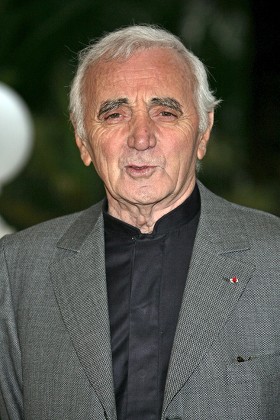 French Singer Charles Aznavour Poses During Editorial Stock Photo ...