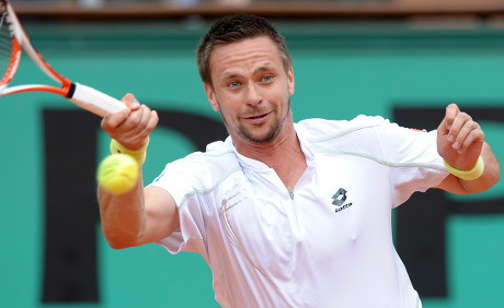 Swedens Robin Soderling Returns Ball Switzerlands Editorial Stock Photo ...
