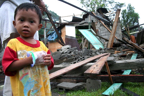 Young Resident Stands Front His Destroyed Editorial Stock Photo - Stock ...