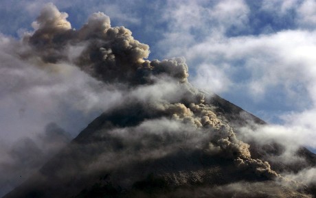 Mount Merapi Spews Hot Smoke Seen Editorial Stock Photo - Stock Image ...