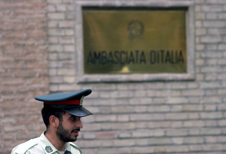 Iranian Police Officer Stands Front Italian Editorial Stock Photo ...