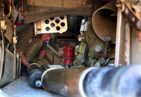 Israeli Soldier Inside Merkava Tank Takes Editorial Stock Photo - Stock ...
