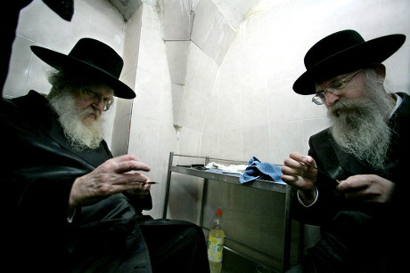 Ultraorthodox Jewish Rabbis Sit Inside Small Editorial Stock Photo ...