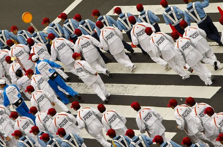 Torch Bearer L Runs Surrounded By Editorial Stock Photo - Stock Image ...