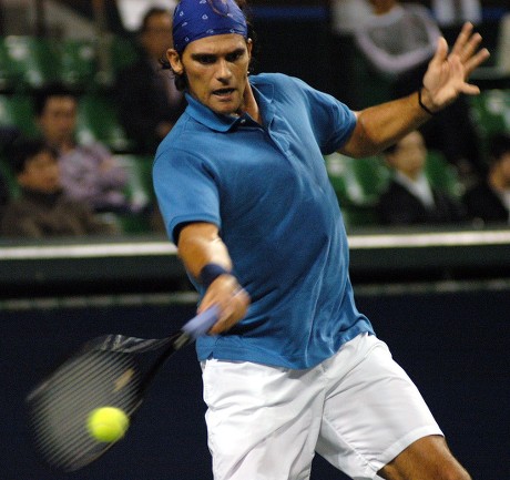 Austrailias Mark Philippoussis Hits Forehand Drive Editorial Stock ...