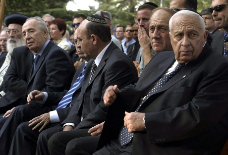Israeli Prime Minister Ariel Sharon Sits Editorial Stock Photo - Stock ...