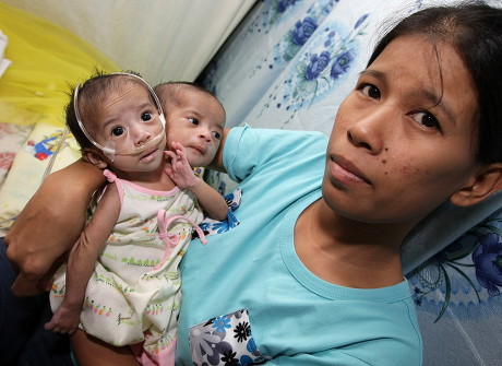 Filipina Mother Cathy Arganda Holds Her Editorial Stock Photo - Stock ...