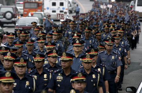 Group Filipino Police Officers Reenact Historic Editorial Stock Photo ...