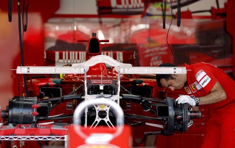 Mechanic Ferrari Works On Race Car Editorial Stock Photo - Stock Image ...