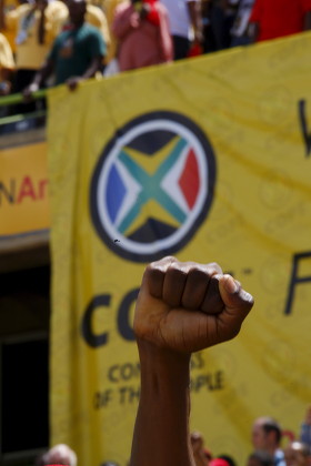 Member Cope Raises His Fist During Editorial Stock Photo - Stock Image ...