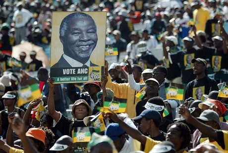Anc Supporters Hold Banners South African Editorial Stock Photo - Stock ...