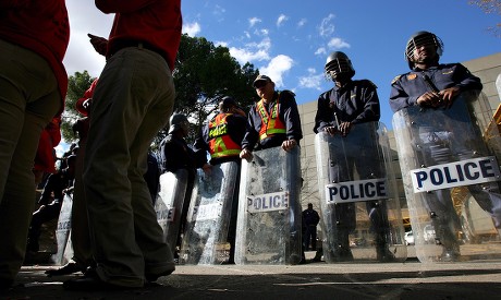 South African Police Officers Riot Gear Editorial Stock Photo - Stock ...