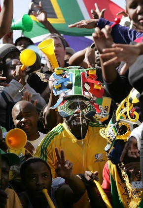 Ecstatic South African Soccer Supporters Celebrate Editorial Stock ...