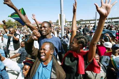 Ecstatic South African Soccer Supporters Celebrate Editorial Stock ...