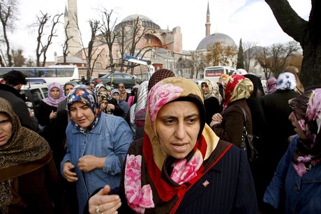 Turkish Muslim Women Gather Front Ottomanera Editorial Stock Photo ...