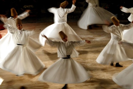 Whirling Dervishes Dance Mevlana Dance Hall Editorial Stock Photo ...