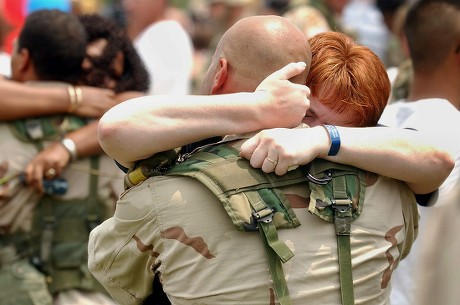 Soldiers Receive Hearty Hugs Their Loved Editorial Stock Photo - Stock ...