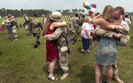 Soldiers Receive Hearty Hugs Their Loved Editorial Stock Photo - Stock ...