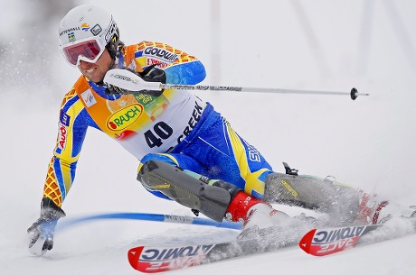 Markus Larrson Switzerland Skies Slalom Portion Editorial Stock Photo ...