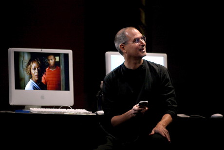 Steve Jobs Apple Computers Ceo Demonstrates Editorial Stock Photo ...