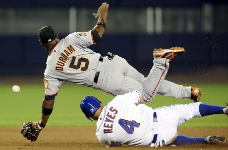 Mets Argenis Reyes R Knocks Over Editorial Stock Photo - Stock Image ...