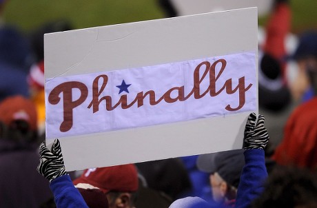 Philadelphia Phillies Holds Sign During Top Editorial Stock Photo ...