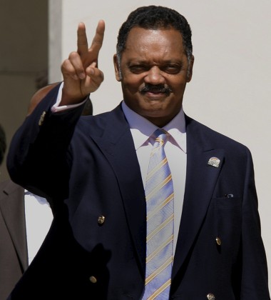 Reverend Jesse Jackson Flashes Victory Sign Editorial Stock Photo ...
