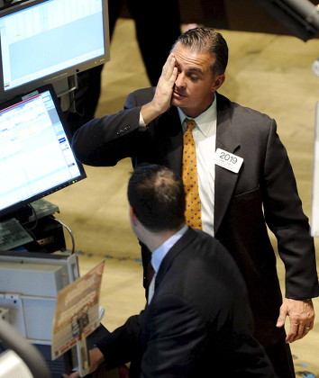 Trader Works On Floor New York Editorial Stock Photo - Stock Image ...