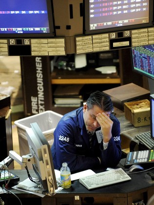 Trader Works On Floor New York Editorial Stock Photo - Stock Image ...