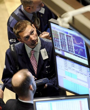 Trader Works On Floor New York Editorial Stock Photo - Stock Image ...