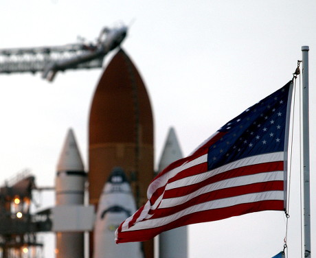 American Flag Flies Launch Pad Revolving Editorial Stock Photo - Stock ...