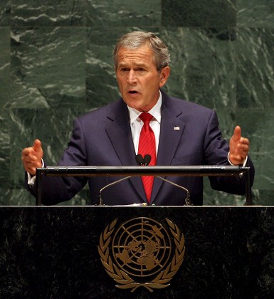 Us President George W Bush Gestures Editorial Stock Photo - Stock Image ...