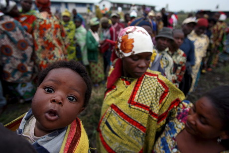 Congolese Baby Strapped Her Mothers Back Editorial Stock Photo - Stock ...