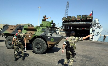 French U N Peacekeeper Directs Armored Editorial Stock Photo - Stock ...