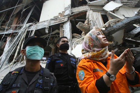 Indonesian Rescue Team Workers Walk Through Editorial Stock Photo ...