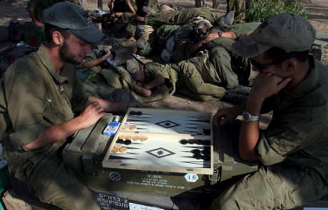 Israeli Soldiers Relax By Playing Backgammon Editorial Stock Photo ...