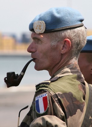 French United Nations Soldiers Wait Beirut Editorial Stock Photo ...