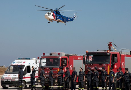 Members Lebanese Civil Defence Stand Line Editorial Stock Photo - Stock ...